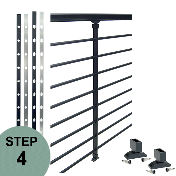 Horizontal Rail Mid-Rail Support | DekPro | The Deck Store