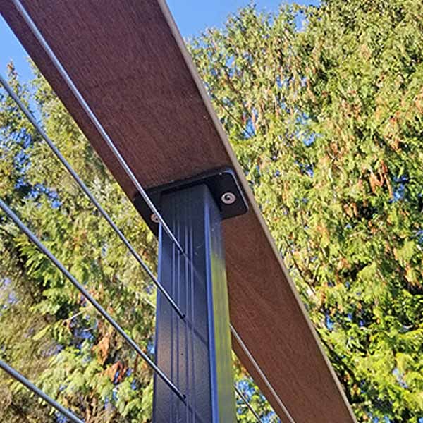 Wood Top Rail Post Plates | RailFX | The Deck Store